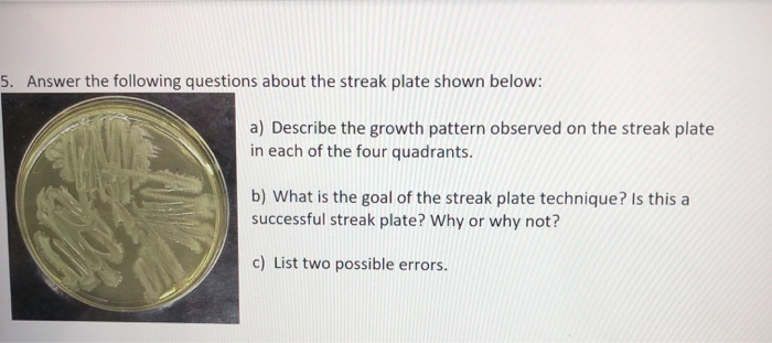 Solved 5. Answer the following questions about the streak | Chegg.com