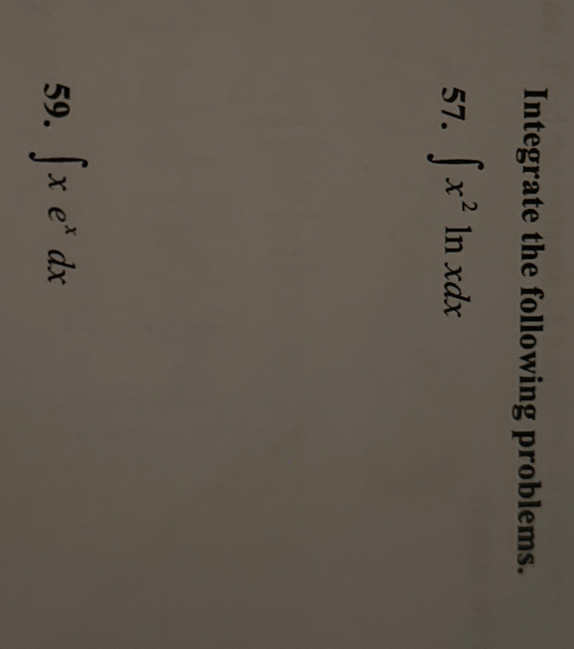 Solved Integrate the following | Chegg.com