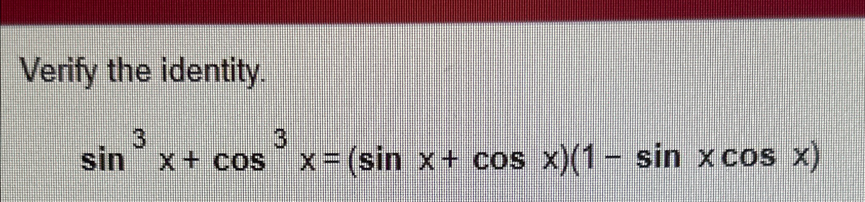 Solved Verify the | Chegg.com
