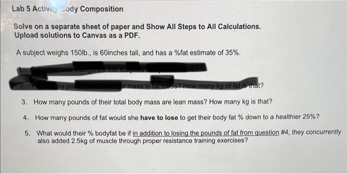 Solved Lab 5 Activi., ody Composition Solve on a separate | Chegg.com