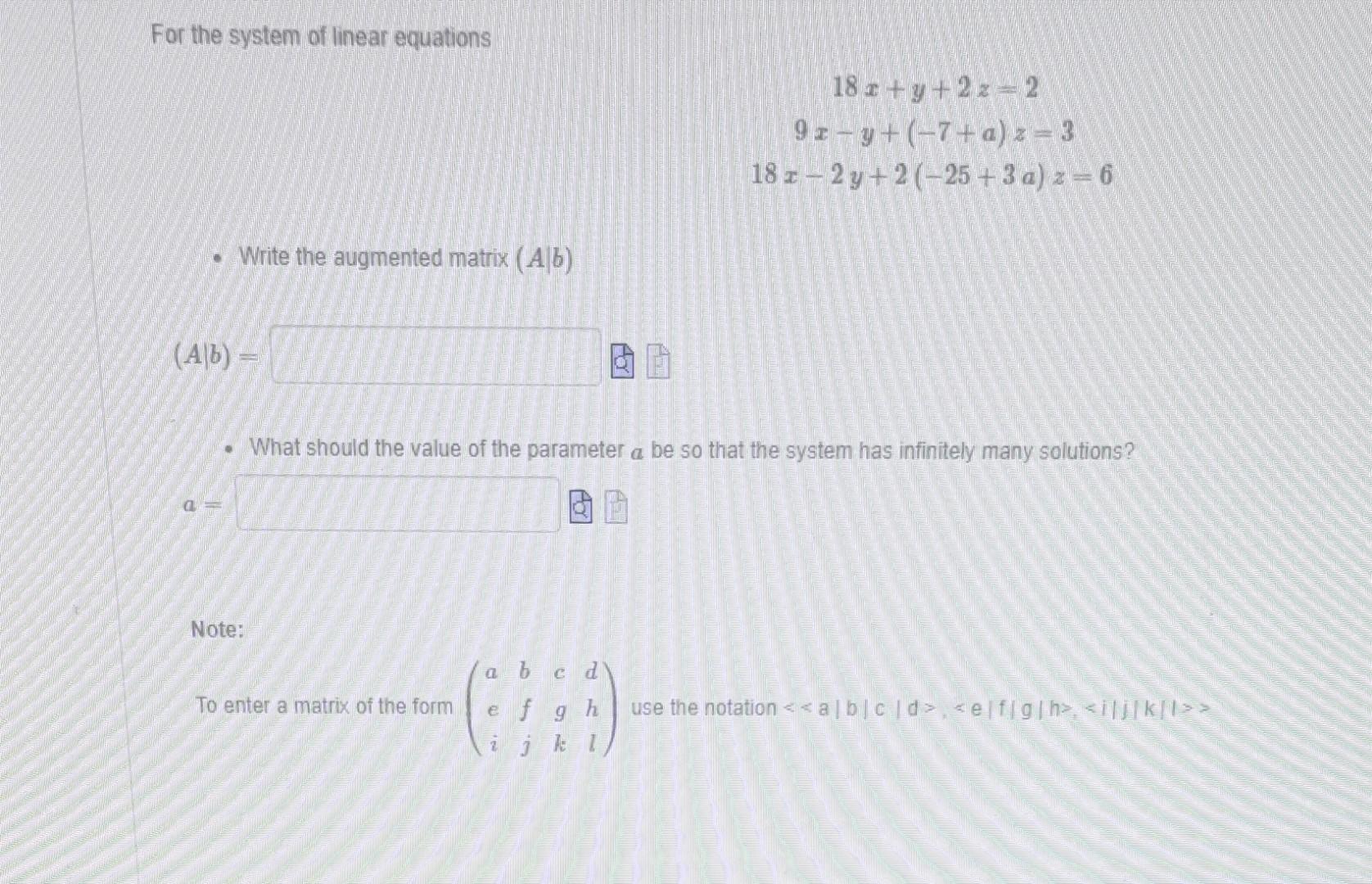 Solved For the system of linear equations | Chegg.com