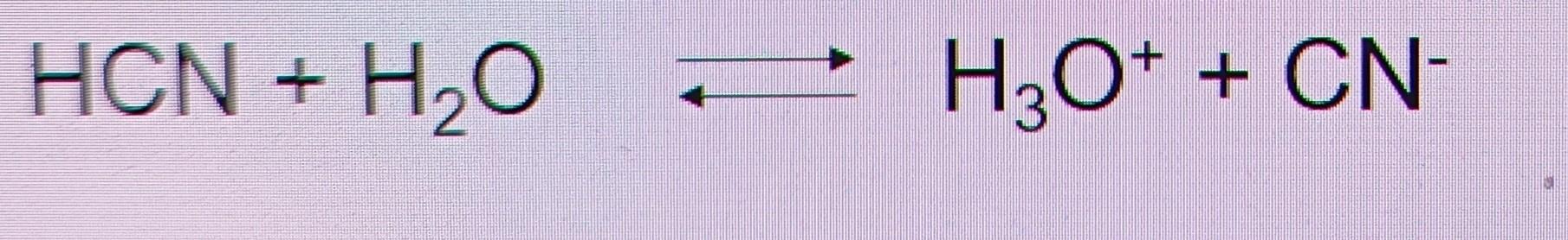 Solved The pH of the solvent 1.10 M HCN is 4.7. What is the | Chegg.com