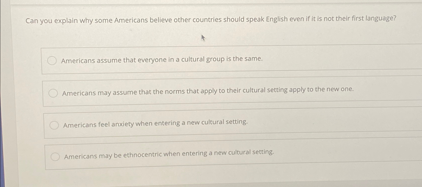 Solved Can you explain why some Americans believe other | Chegg.com