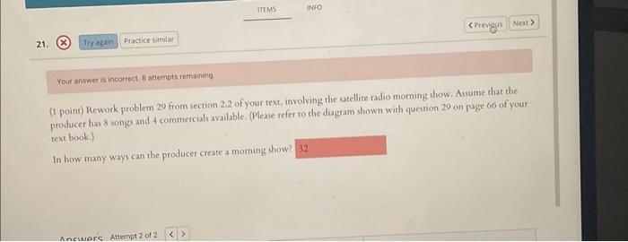 Solved (1 point) Rework problem 29 from section 2.2 of your | Chegg.com