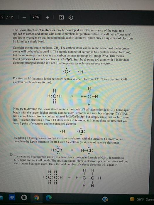 Solved Lewis Structures and Molecular Geometry Introduction | Chegg.com