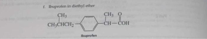 Solved Would You Expect Ibuprofen See Question 1f To Be