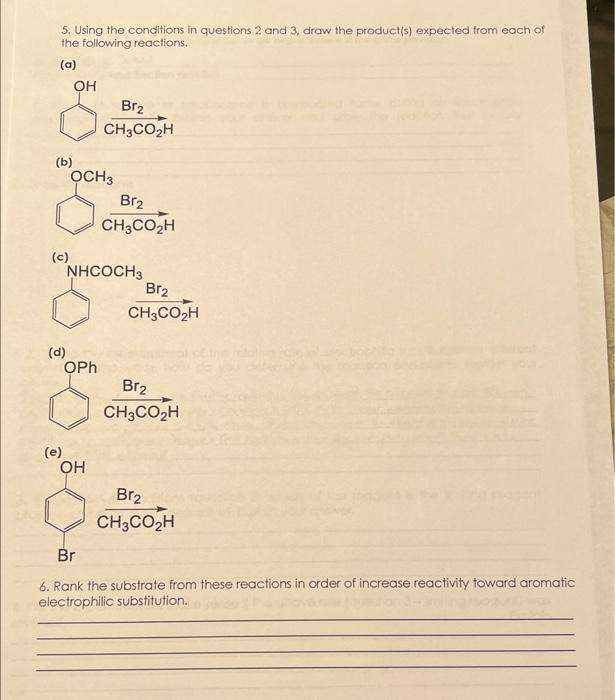 5. Using the conditions in questions 2 and 3, draw | Chegg.com