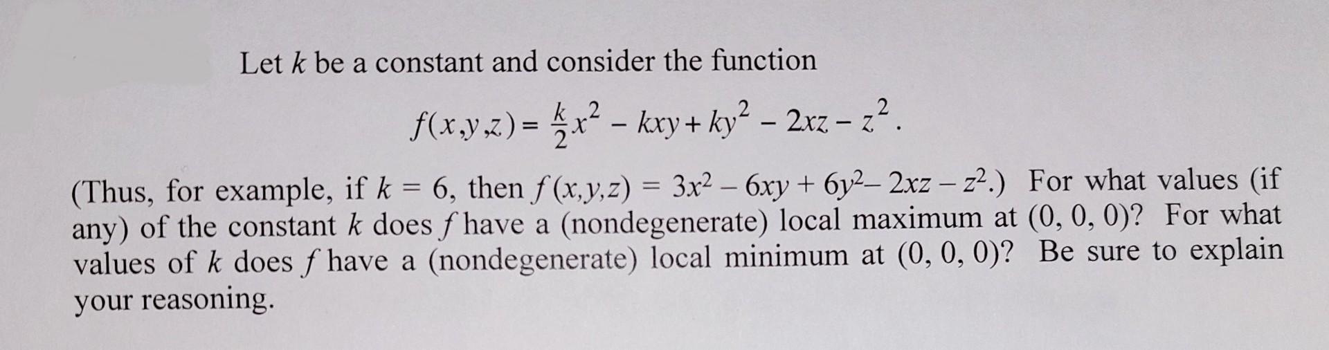 Solved This is a problem from college Calculus 3. ﻿I am | Chegg.com