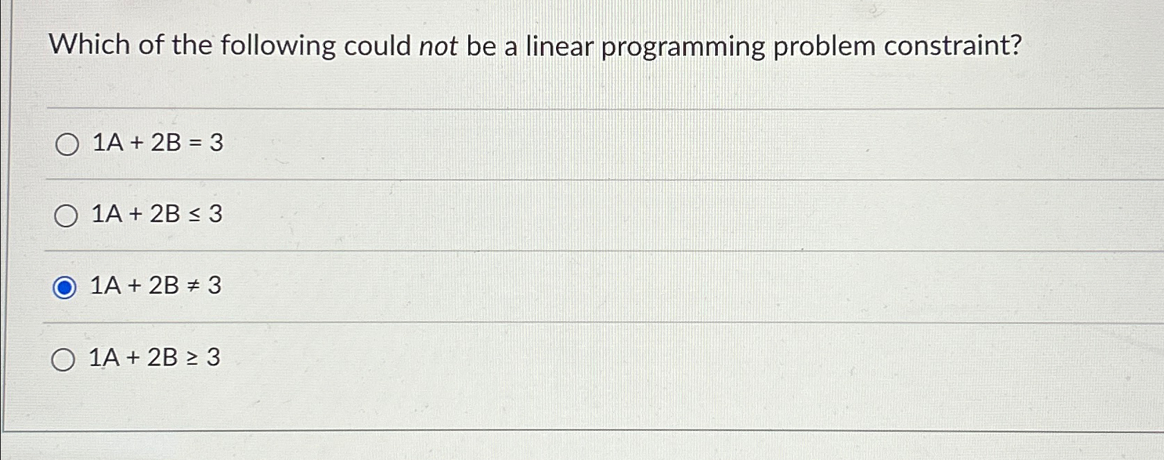 Solved Which of the following could not be a linear | Chegg.com