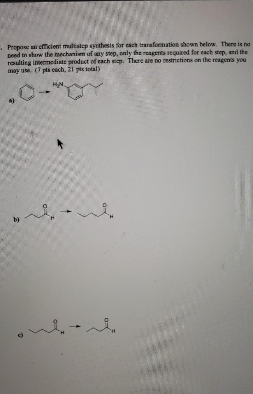 Solved . Propose an efficient multistep synthesis for each | Chegg.com