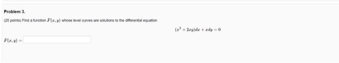 Solved (25 points) Find a functon F(x,y) whote level curves | Chegg.com