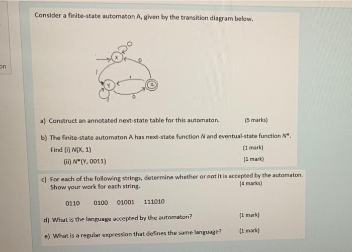Solved Consider a finite-state automaton A. given by the | Chegg.com