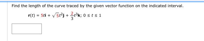 Solved Find the length of the curve traced by the given | Chegg.com