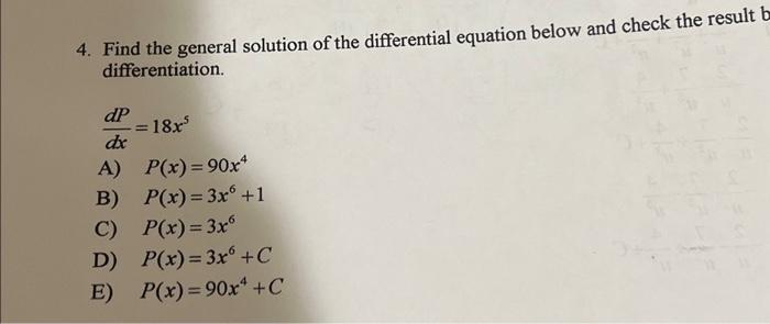 4. Find the general solution of the differential | Chegg.com