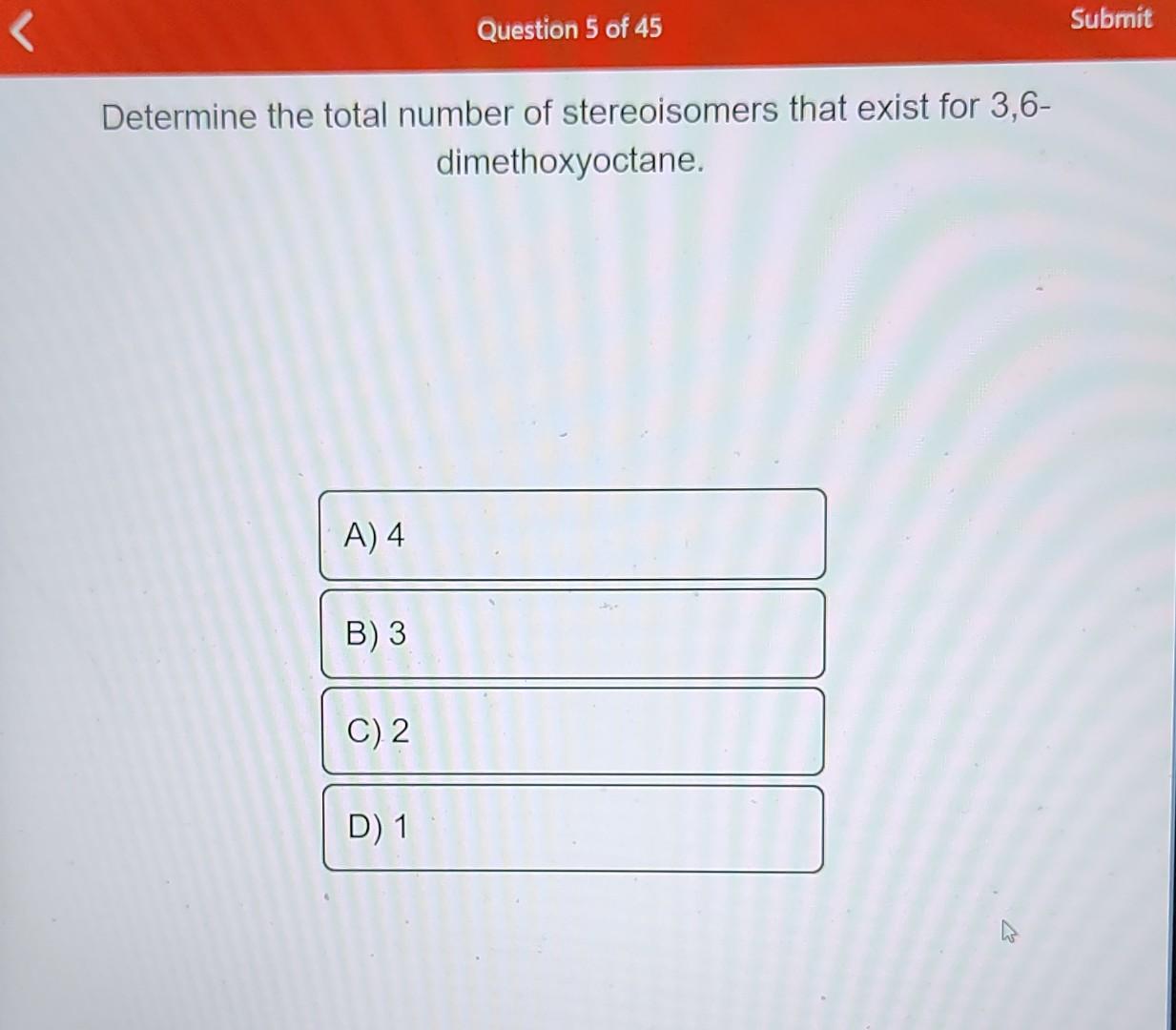 Solved Determine the total number of stereoisomers that | Chegg.com