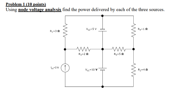Solved PROBLEM 3: USING NODE VOLTAGE ANALYSIS DETERMINE | Chegg.com