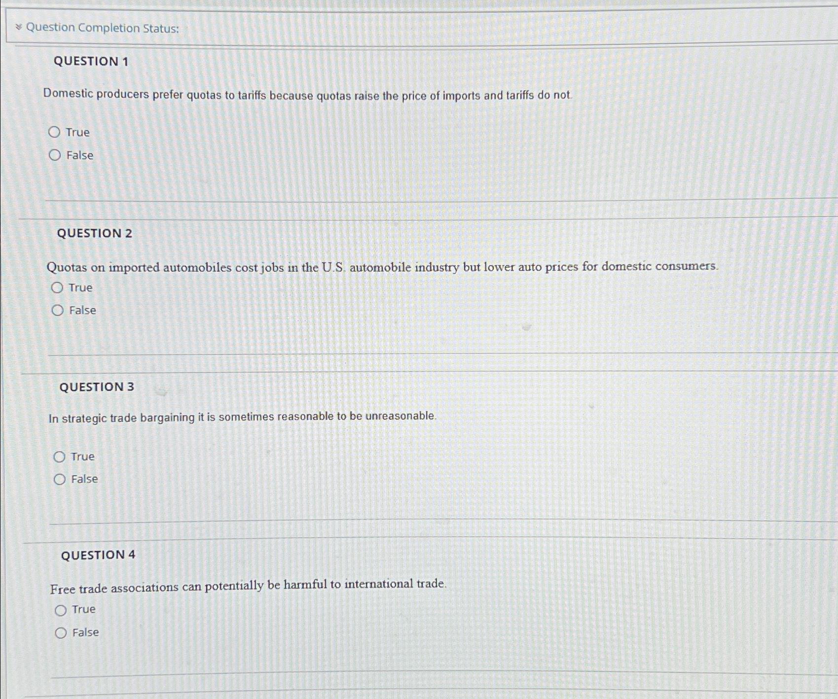 Solved Question Completion Status:QUESTION 1Domestic | Chegg.com