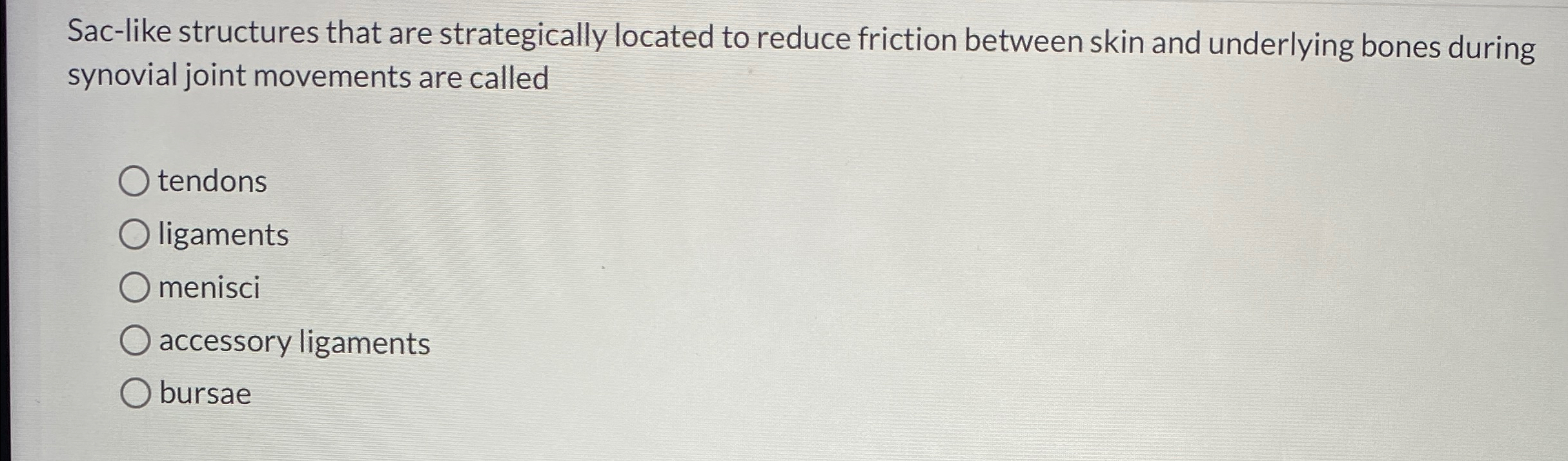 Solved Sac-like structures that are strategically located to | Chegg.com