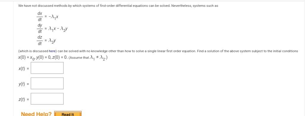 Solved We Have Not Discussed Methods By Which Systems Of
