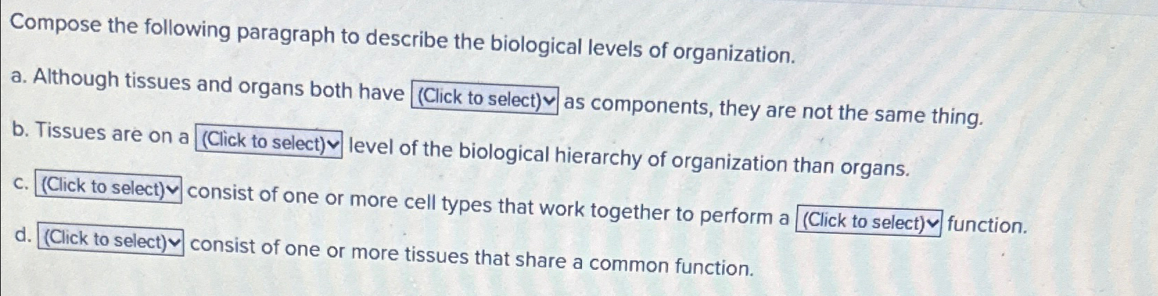 Solved Compose the following paragraph to describe the | Chegg.com