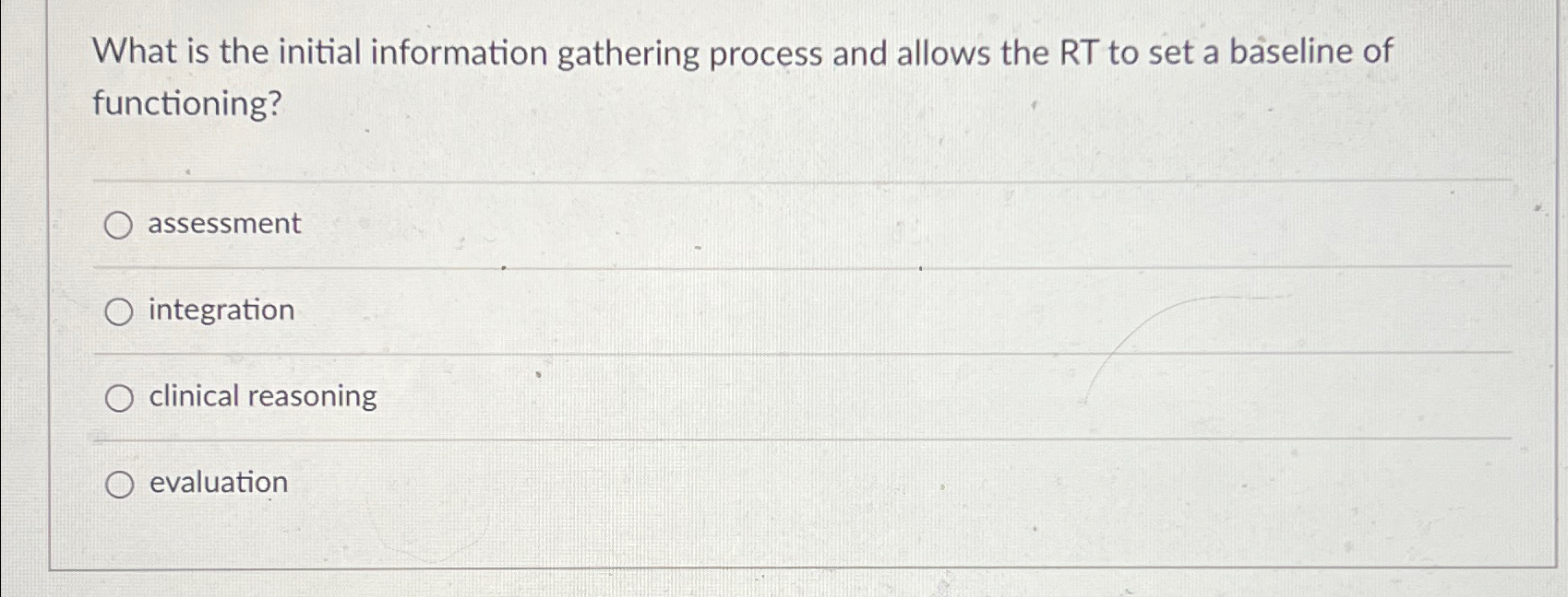 Solved What is the initial information gathering process and | Chegg.com