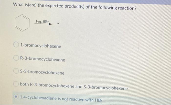 Solved What is(are) the expected product(s) of the following | Chegg.com