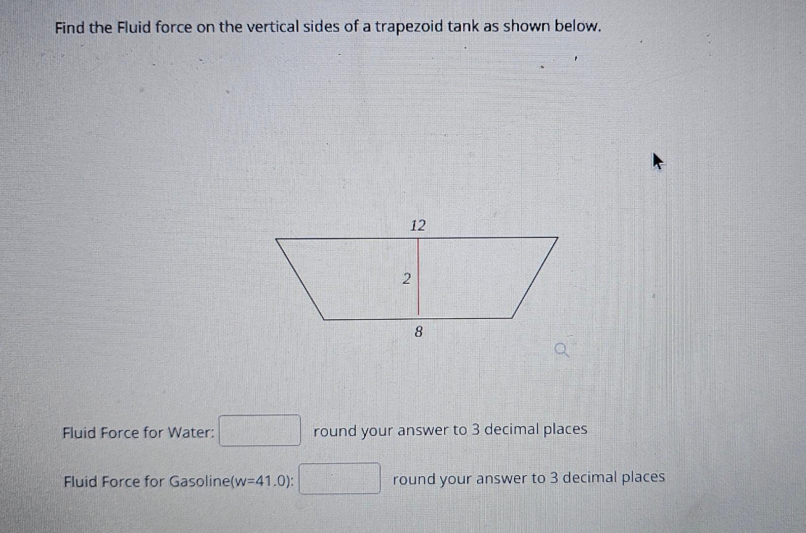 Solved Find the Fluid force on the vertical sides of a | Chegg.com