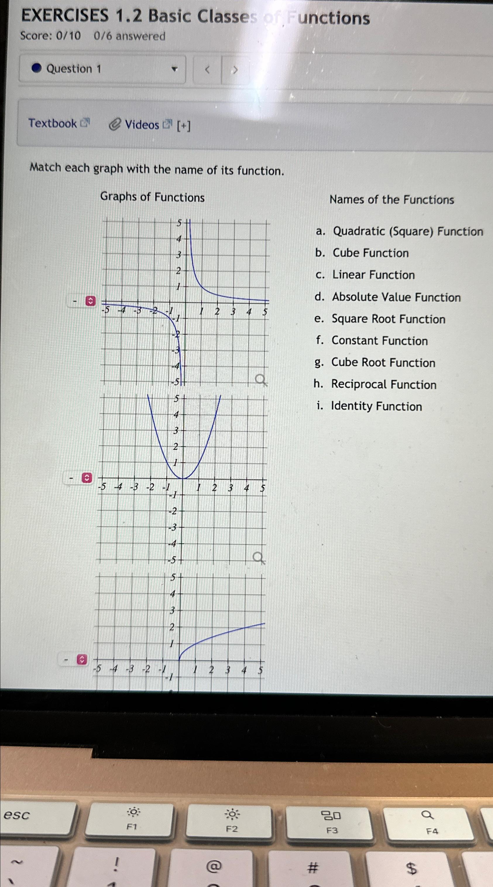 Solved EXERCISES 1.2 Basic Classe:\\nunctions\\nScore: 0/10 | Chegg.com