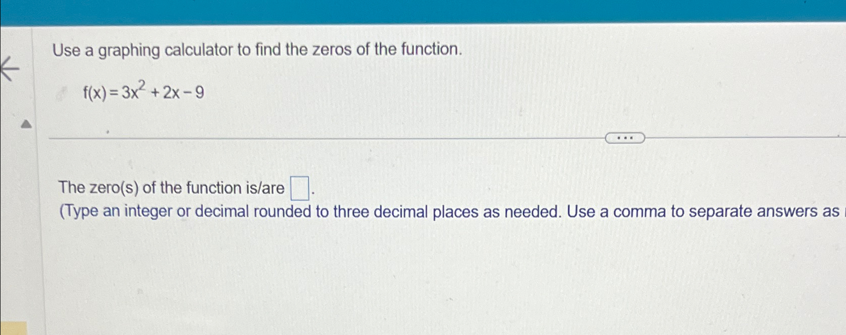 Solved Use a graphing calculator to find the zeros of the | Chegg.com