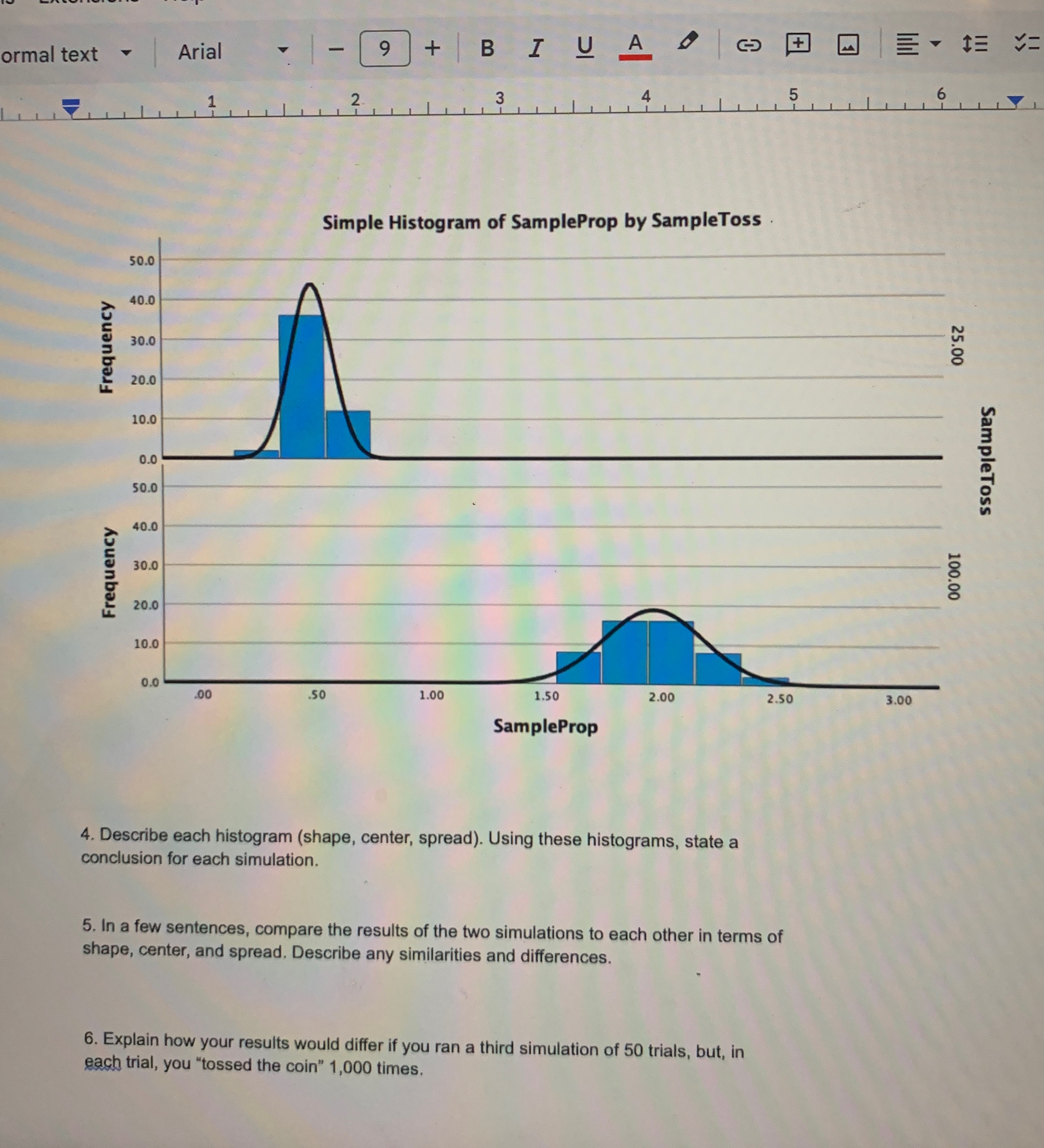 Solved 4. ﻿Describe each histogram (shape, ﻿center, spread). | Chegg.com