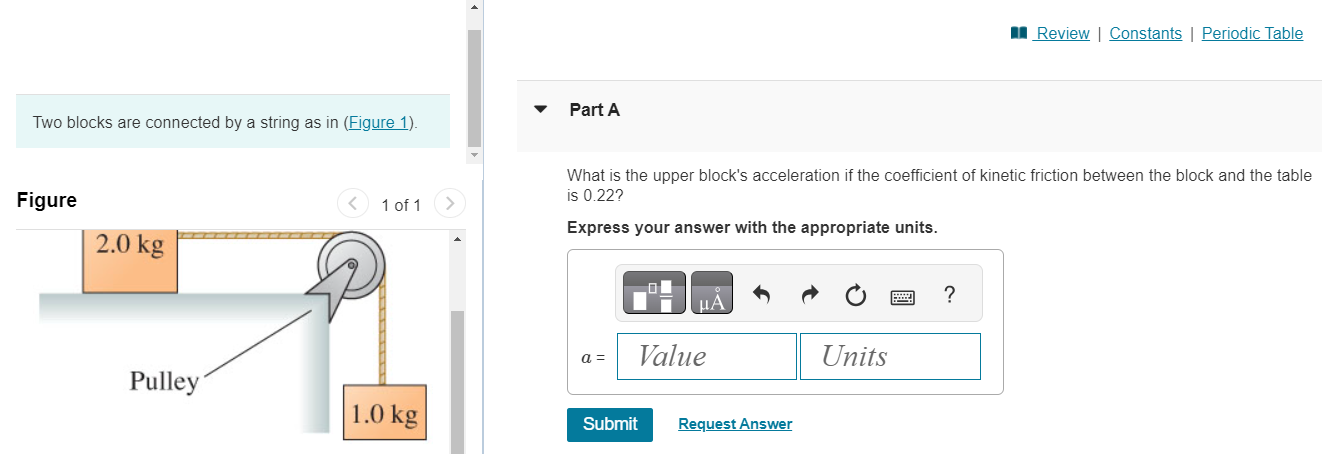 Solved Two blocks are connected by a string as in (Figure | Chegg.com
