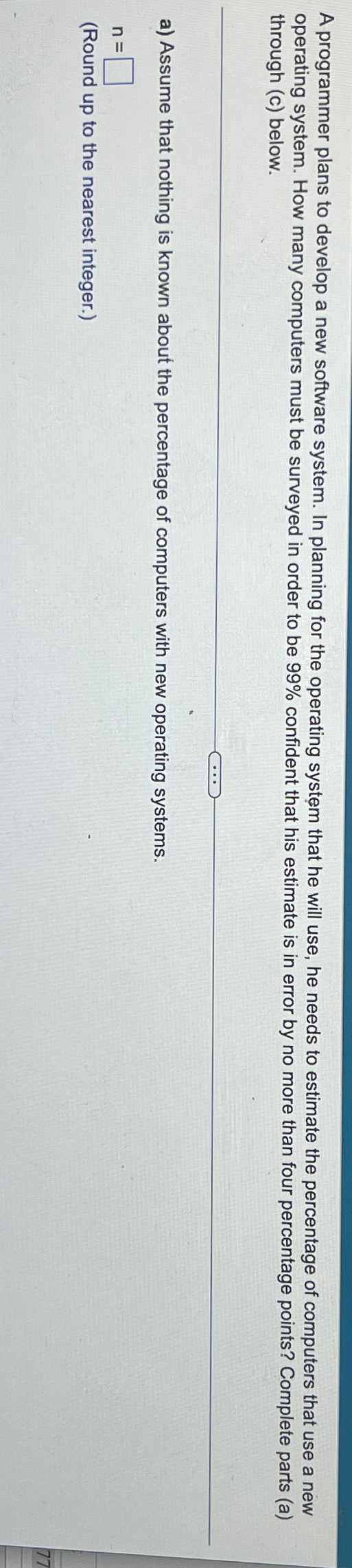 Solved A programmer plans to develop a new software system. | Chegg.com