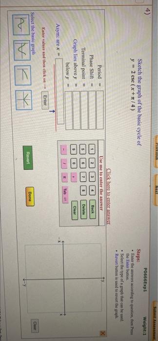 Solved NENE Sulmi Assessment 4) Sketch the graph of the | Chegg.com