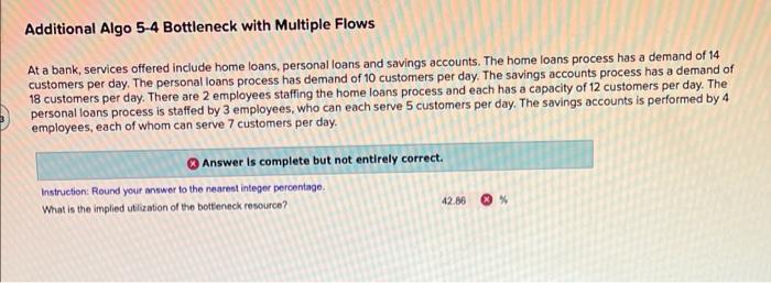 Solved Additional Algo 5-4 Bottleneck with Multiple Flows At | Chegg.com