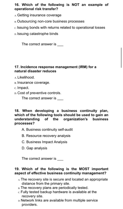 [Solved]: 16. Which of the following is NOT an example of o
