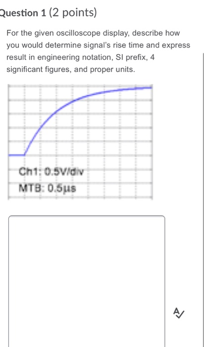 Solved Question 1 (2 points) For the given oscilloscope | Chegg.com