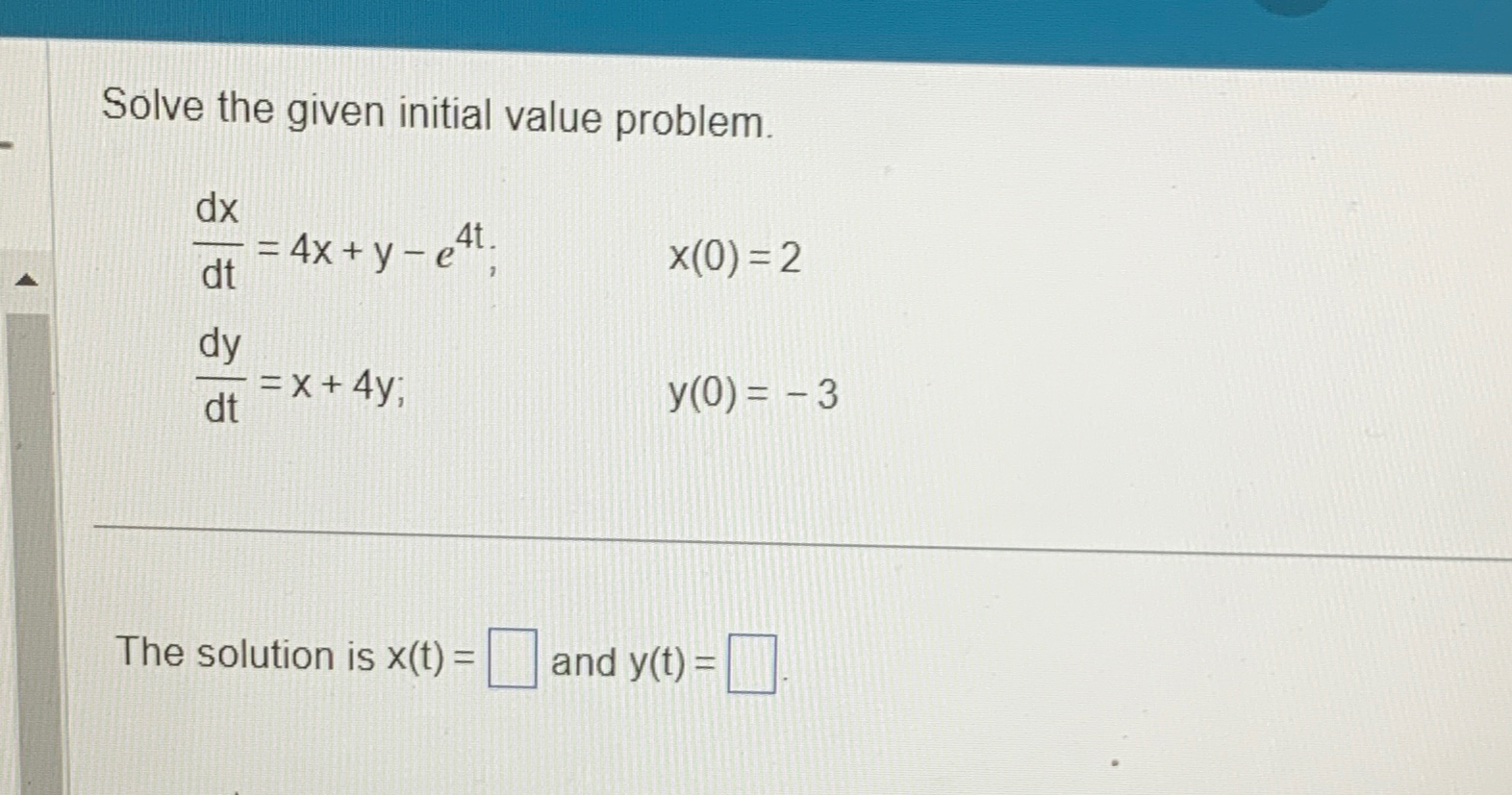 Solved Solve the given initial value | Chegg.com