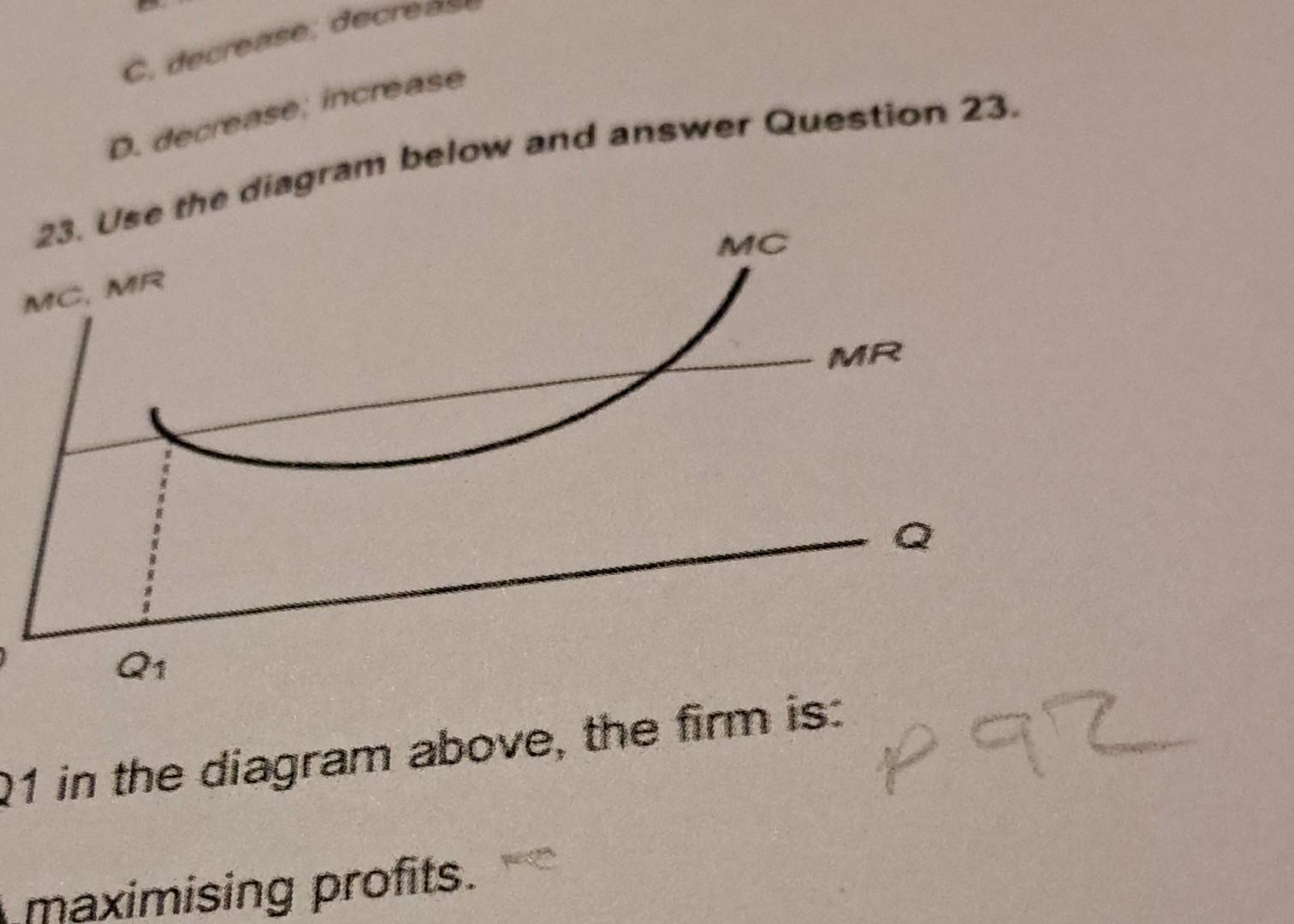 D Decrease Increase Diagram Below And Answer Chegg