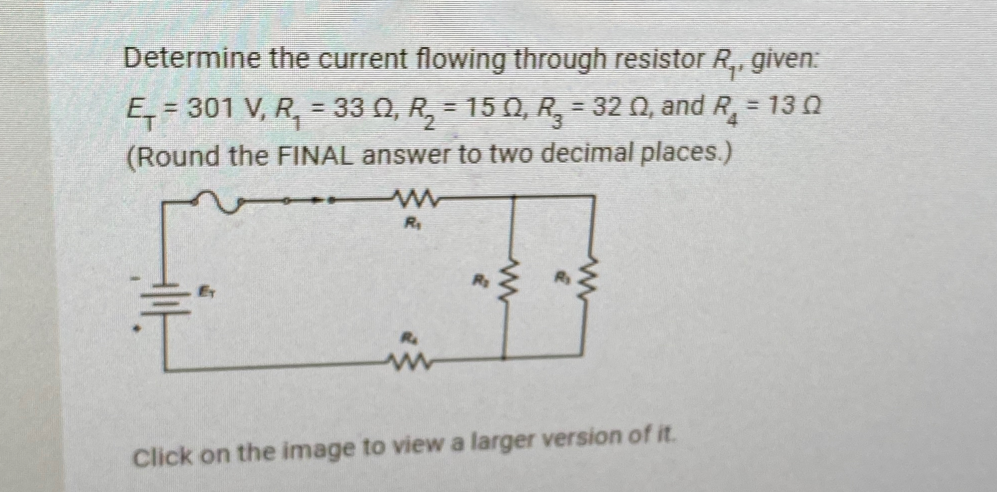 Solved Determine the current flowing through resistor Ry, | Chegg.com