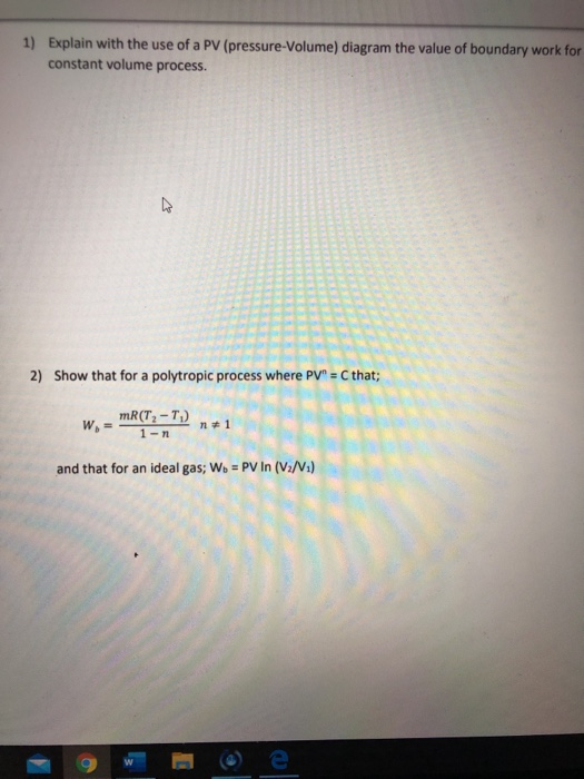 Solved 1) Explain with the use of a PV (pressure-Volume) | Chegg.com