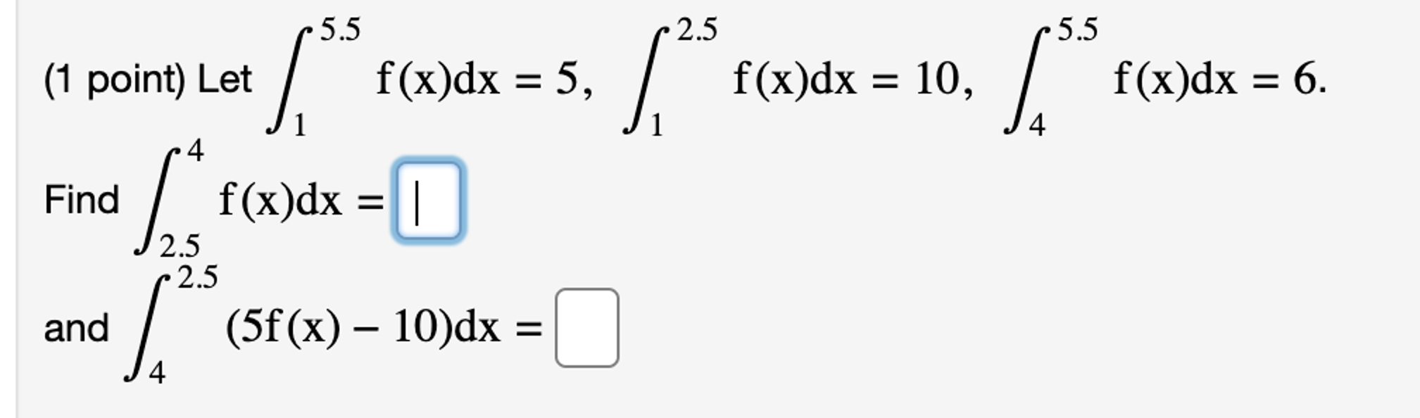 Solved (1 ﻿point) ﻿Let | Chegg.com