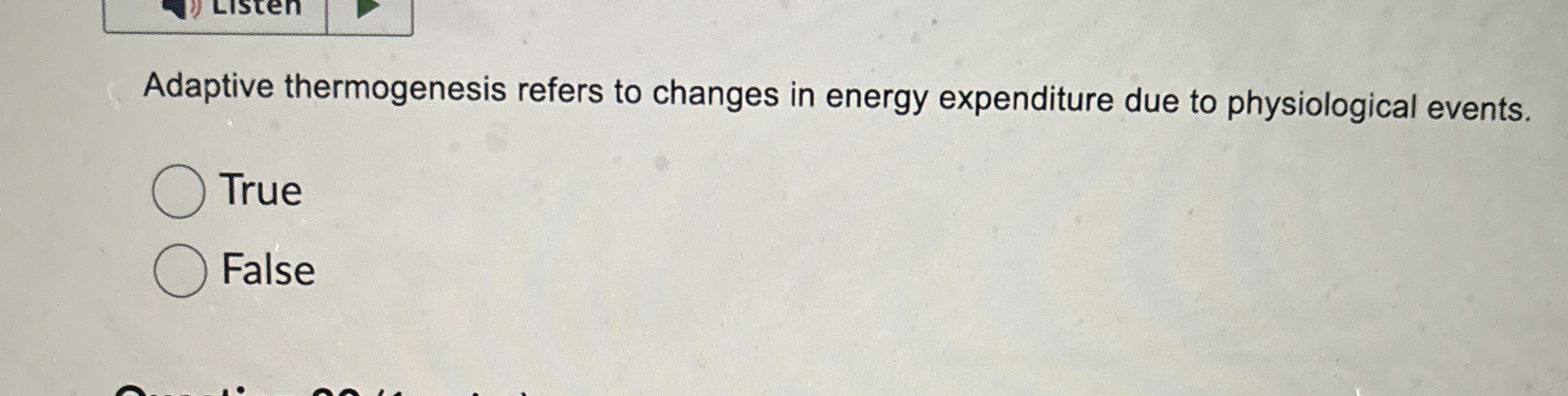 Solved Adaptive thermogenesis refers to changes in energy | Chegg.com