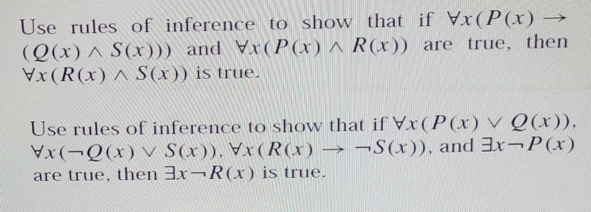Solved Use rules of inference to show that if ∀x(P(x)→ | Chegg.com