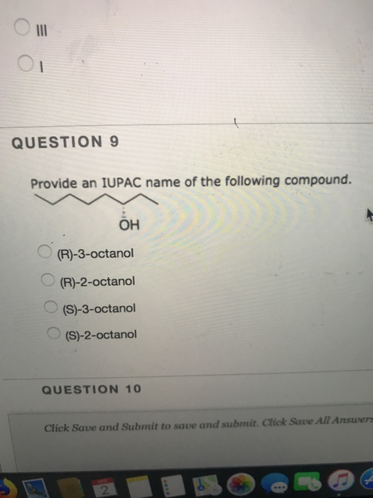 Solved QUESTION 9 Provide an IUPAC name of the following | Chegg.com