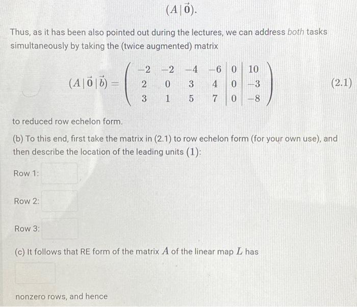 Solved (Linear Maps). Consider the linear map from the | Chegg.com