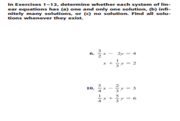 Solved In Exercises 1-12, determine whether each system of | Chegg.com