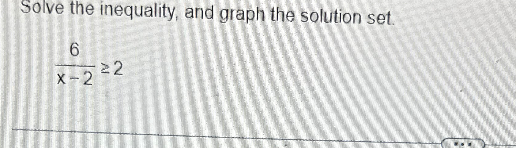 Solve the inequality, and graph the solution | Chegg.com