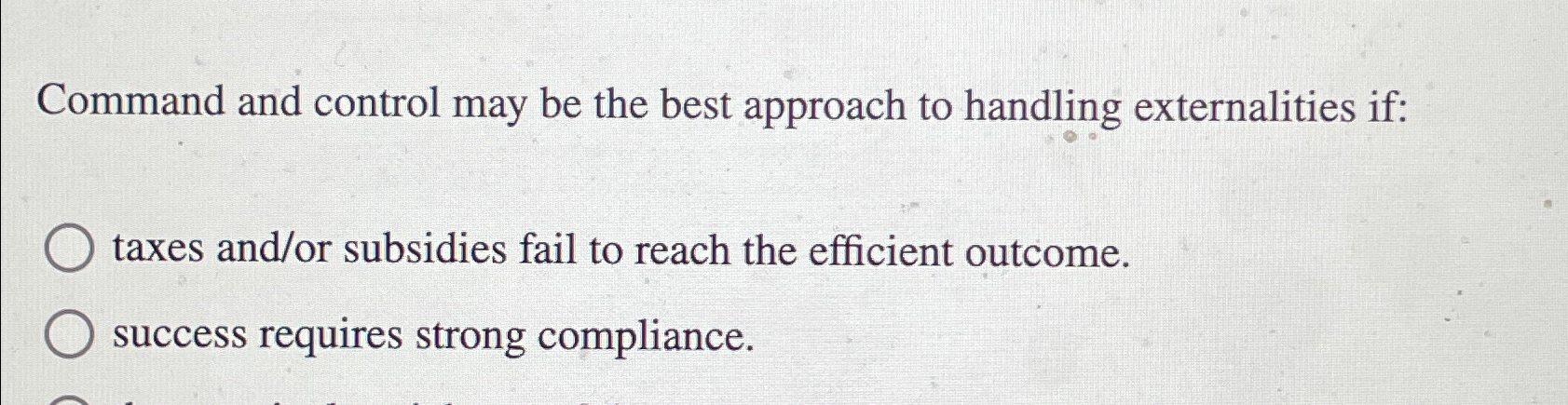 Command and control may be the best approach to | Chegg.com