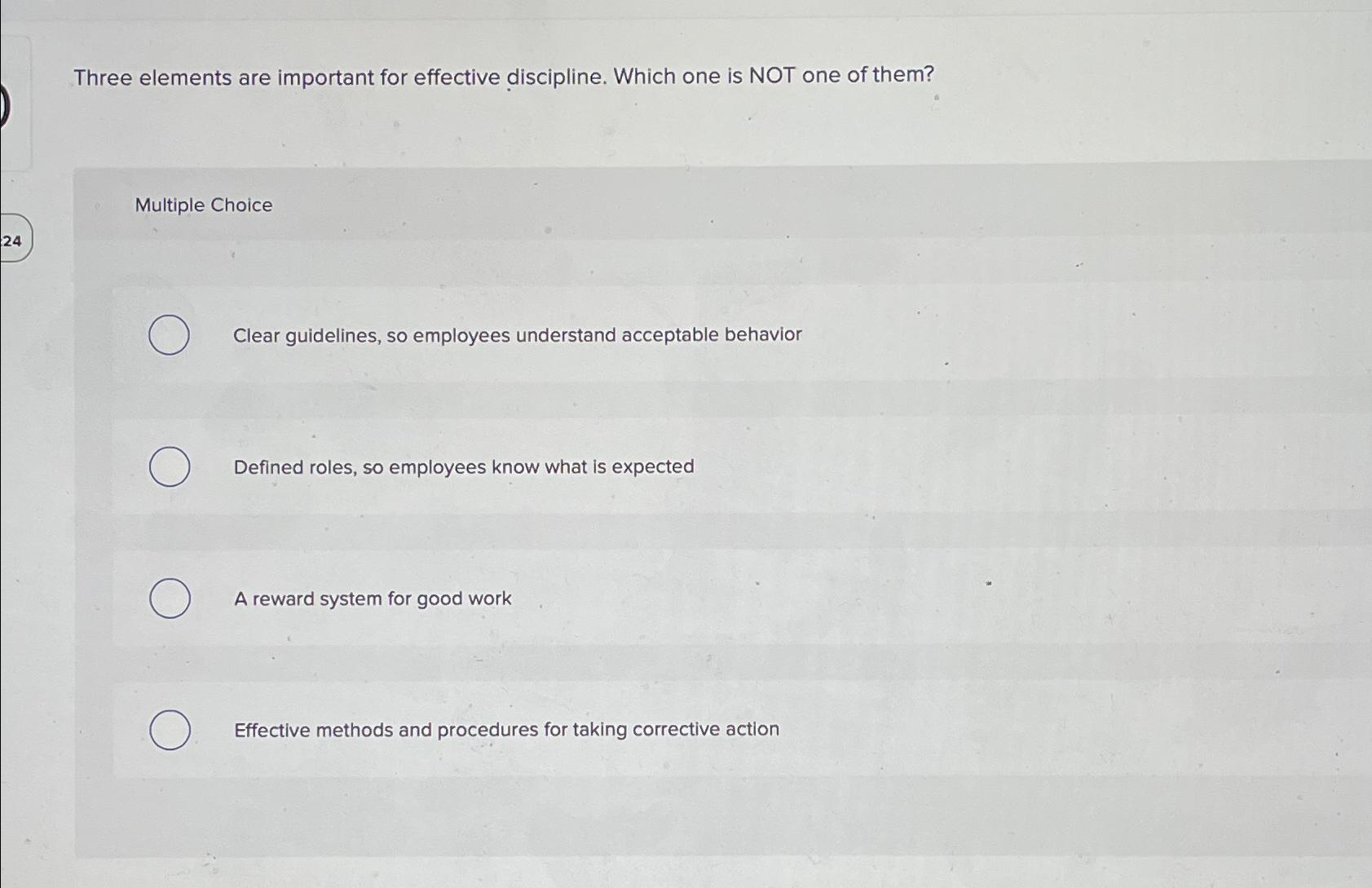 Solved Three elements are important for effective | Chegg.com