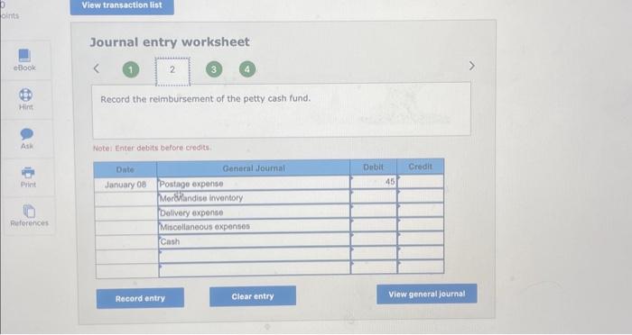 Solved xercise 8-10 (Algo) Petty cash fund accounting LO P2 | Chegg.com Solved xercise 8-10 (Algo) Petty cash fund accounting LO P2 | Chegg.com